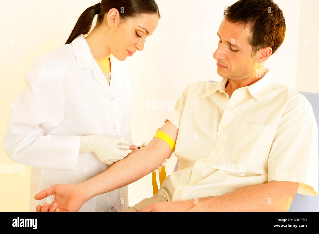 BLOOD SPECIMEN IN A MAN Stock Photo - Alamy