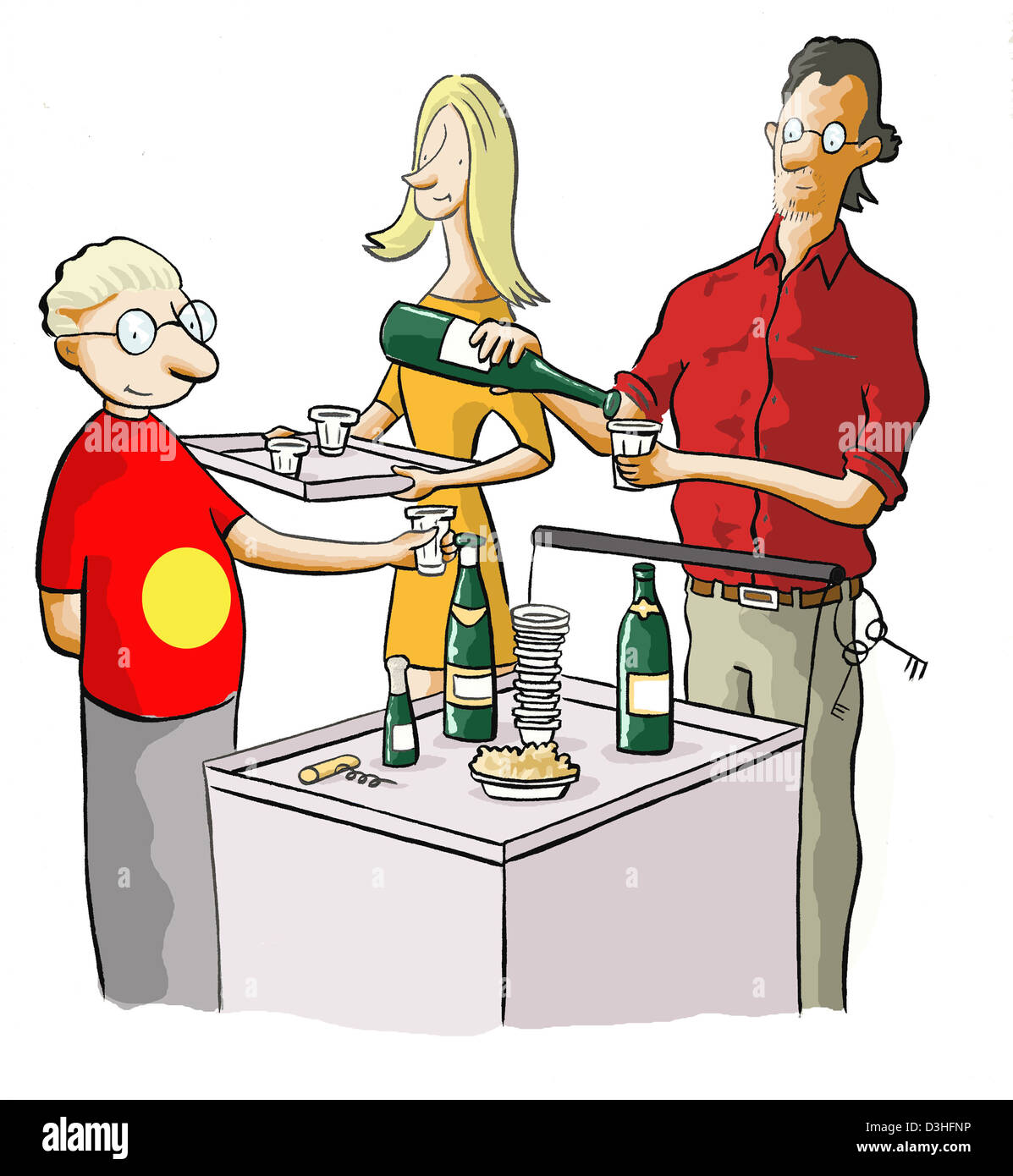 ALCOHOLIC BEVERAGE, DRAWING Stock Photo - Alamy