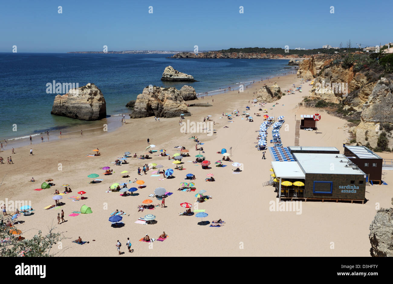 The famous Algarve beach - Praia da Rocha in Portimao, Portugal Stock ...