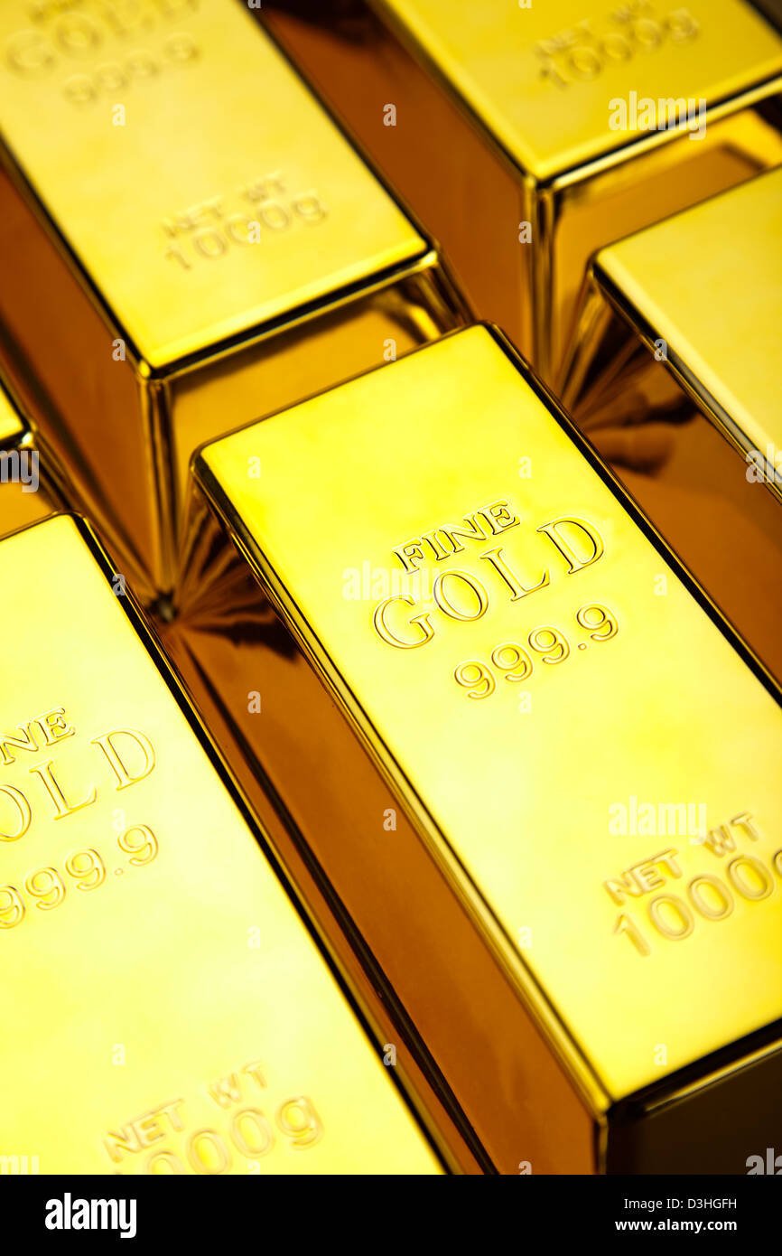 Gold bars background Stock Photo - Alamy