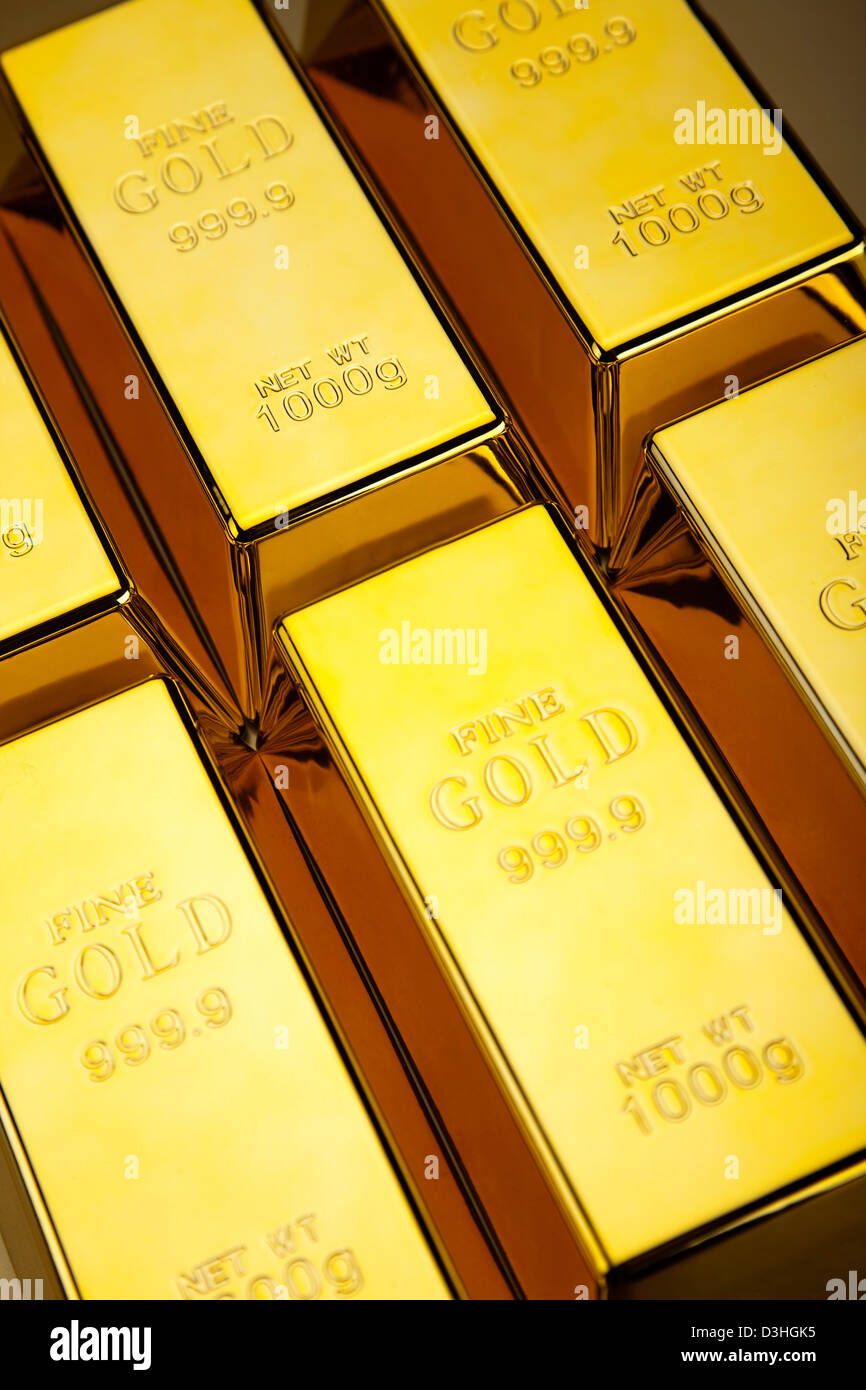 Gold bars background Stock Photo - Alamy