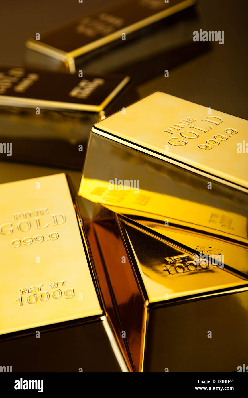 Gold bars background Stock Photo - Alamy