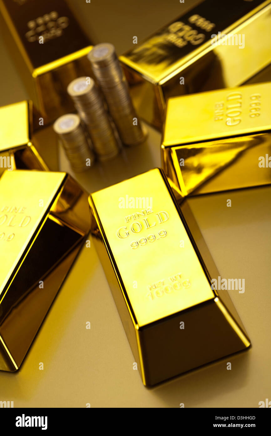 Gold and money Stock Photo - Alamy