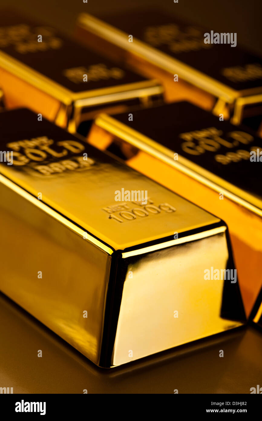 Gold bars background Stock Photo - Alamy