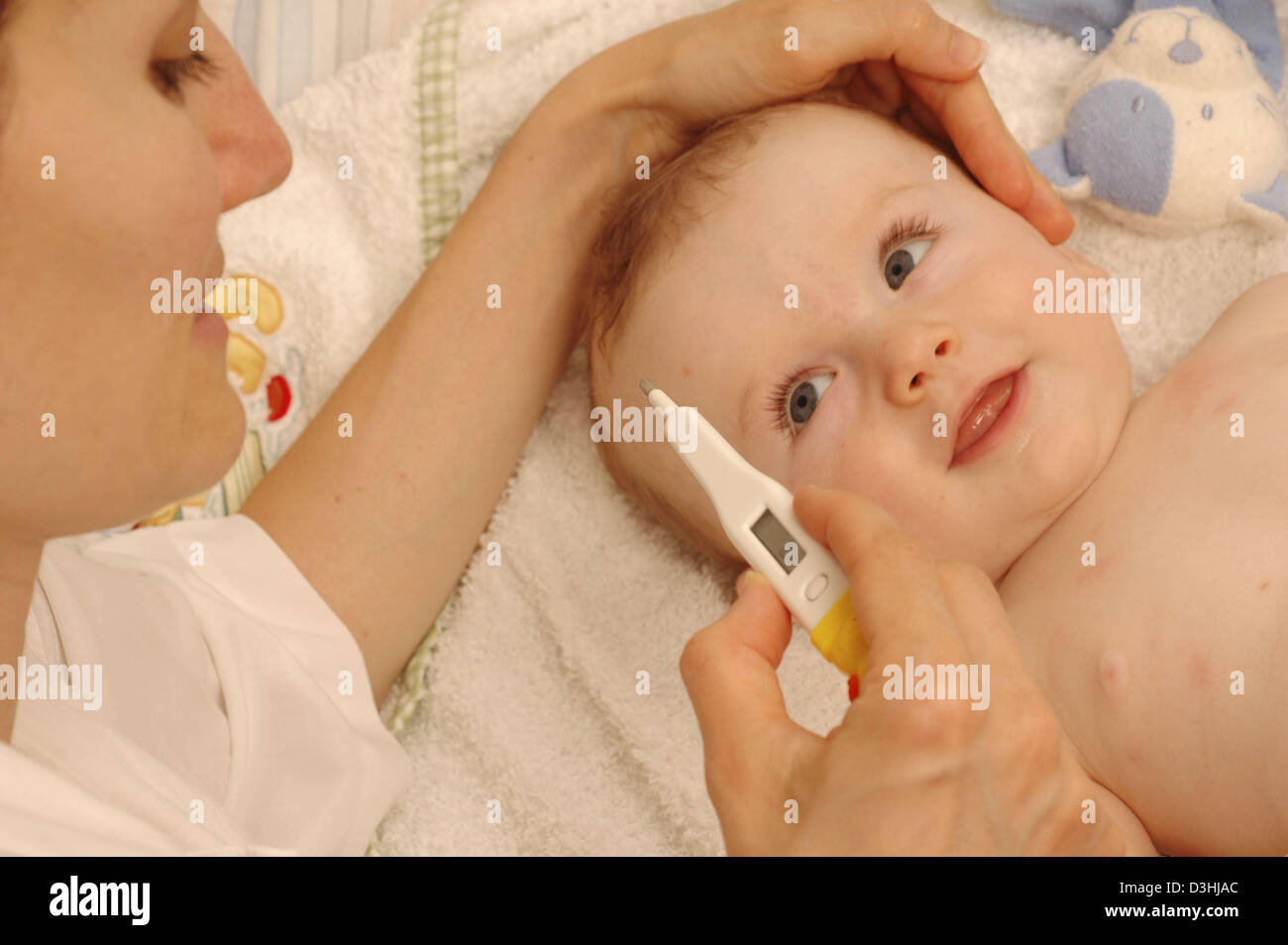 INFANT WITH FEVER Stock Photo - Alamy