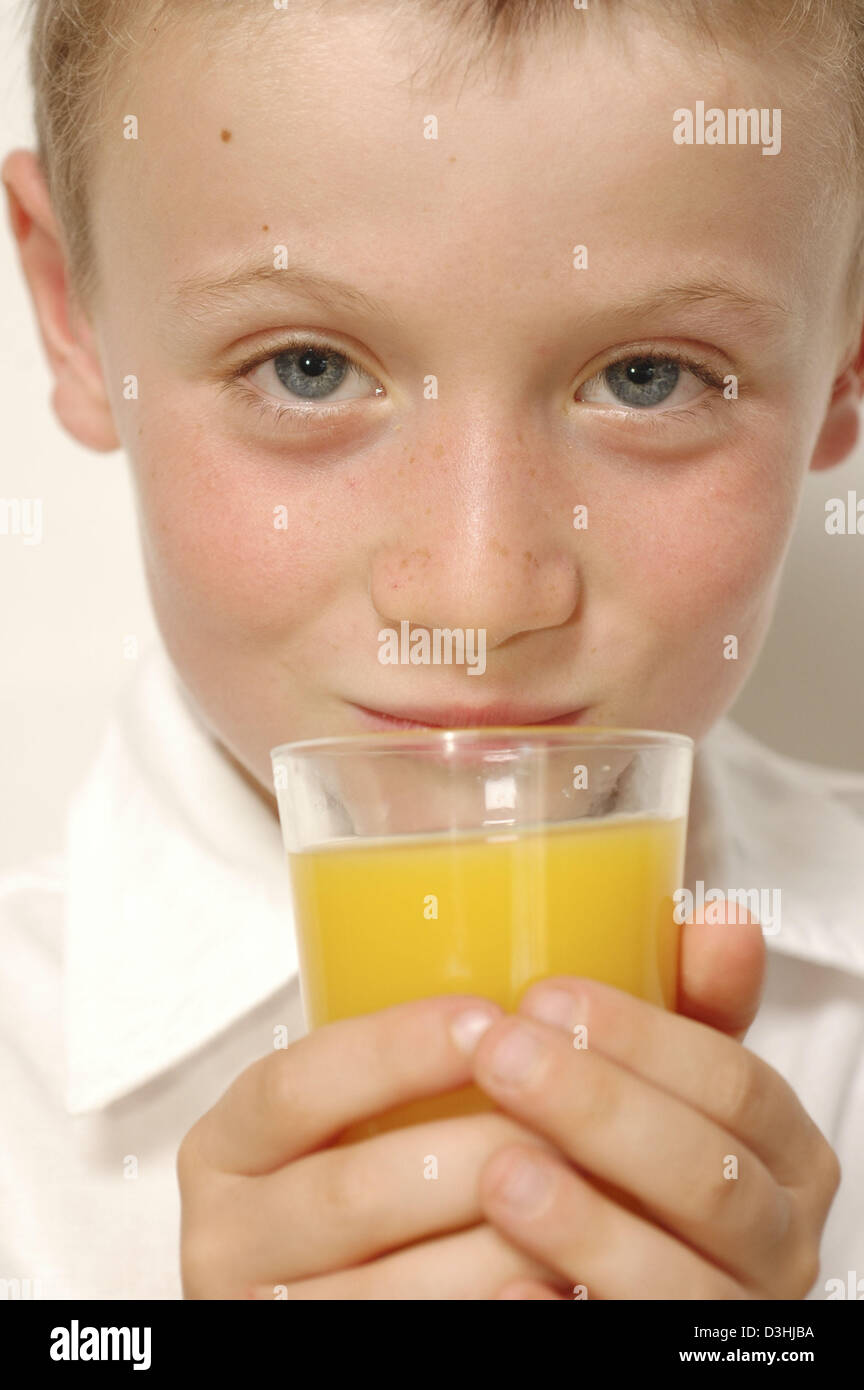 CHILD WITH COLD DRINK Stock Photo - Alamy