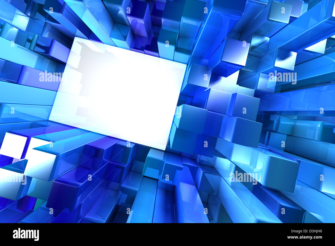 Shiny blue blocks Stock Photo - Alamy