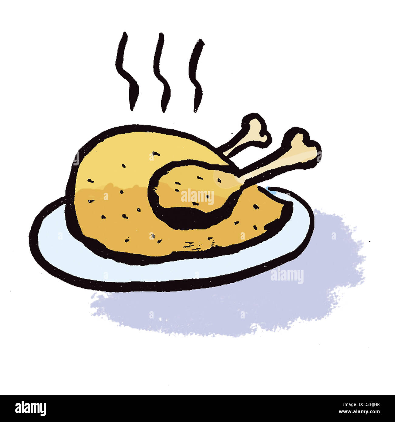 Chicken dish drawing hi-res stock photography and images - Alamy