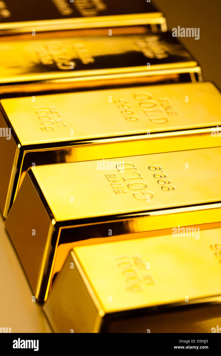 Stack of gold bars Stock Photo - Alamy