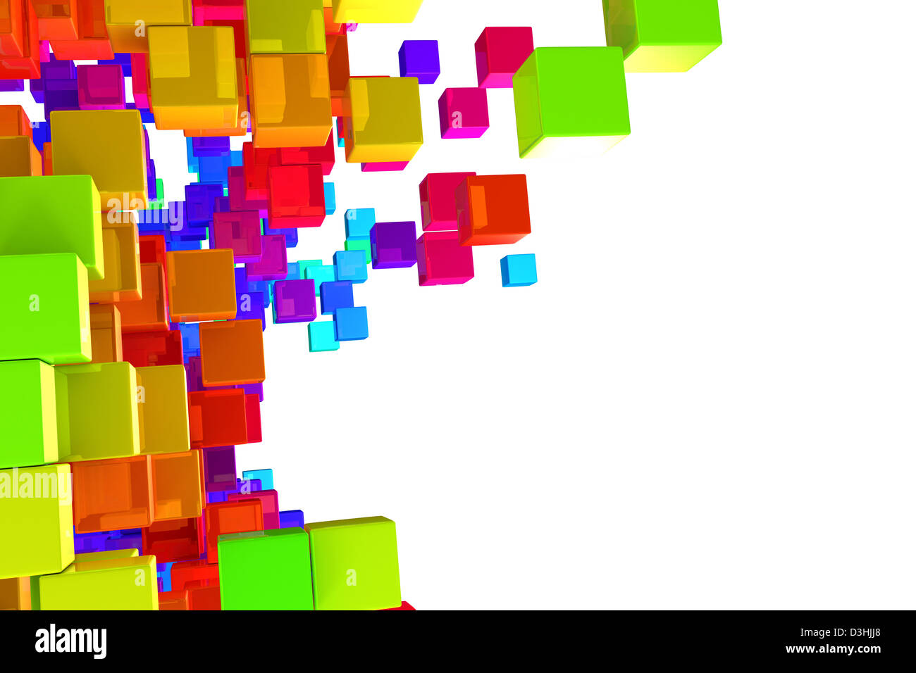 Colourful 3d perspective blocks hi-res stock photography and images - Alamy