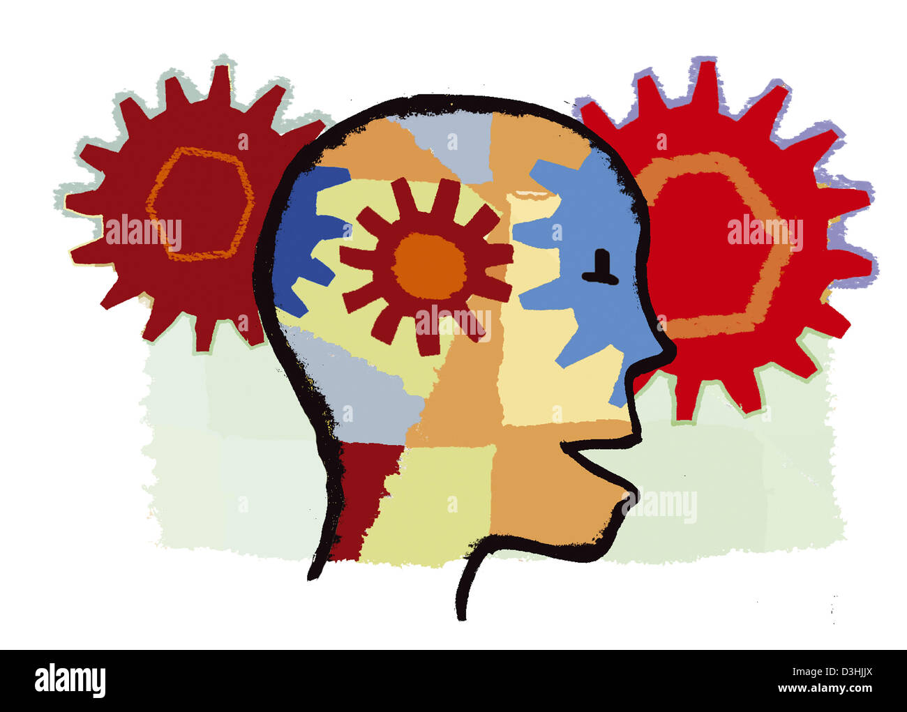 Sick brain pain ache Cut Out Stock Images & Pictures - Alamy