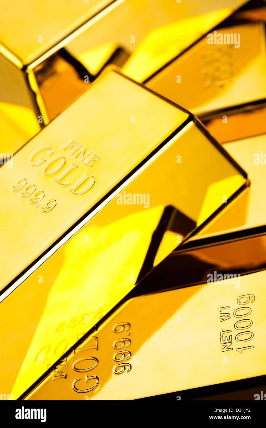 Gold bars background Stock Photo - Alamy