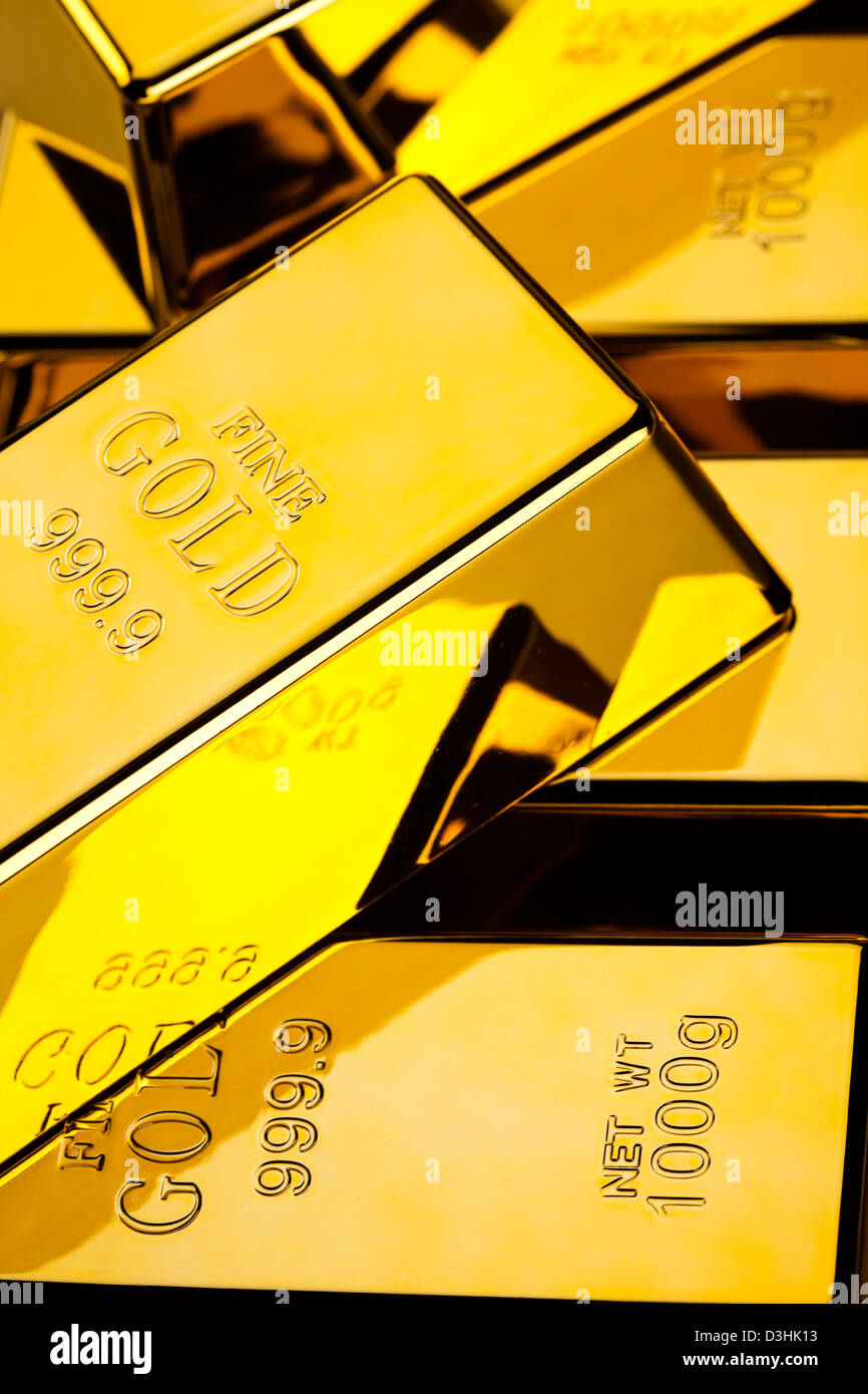 Gold bars background Stock Photo - Alamy