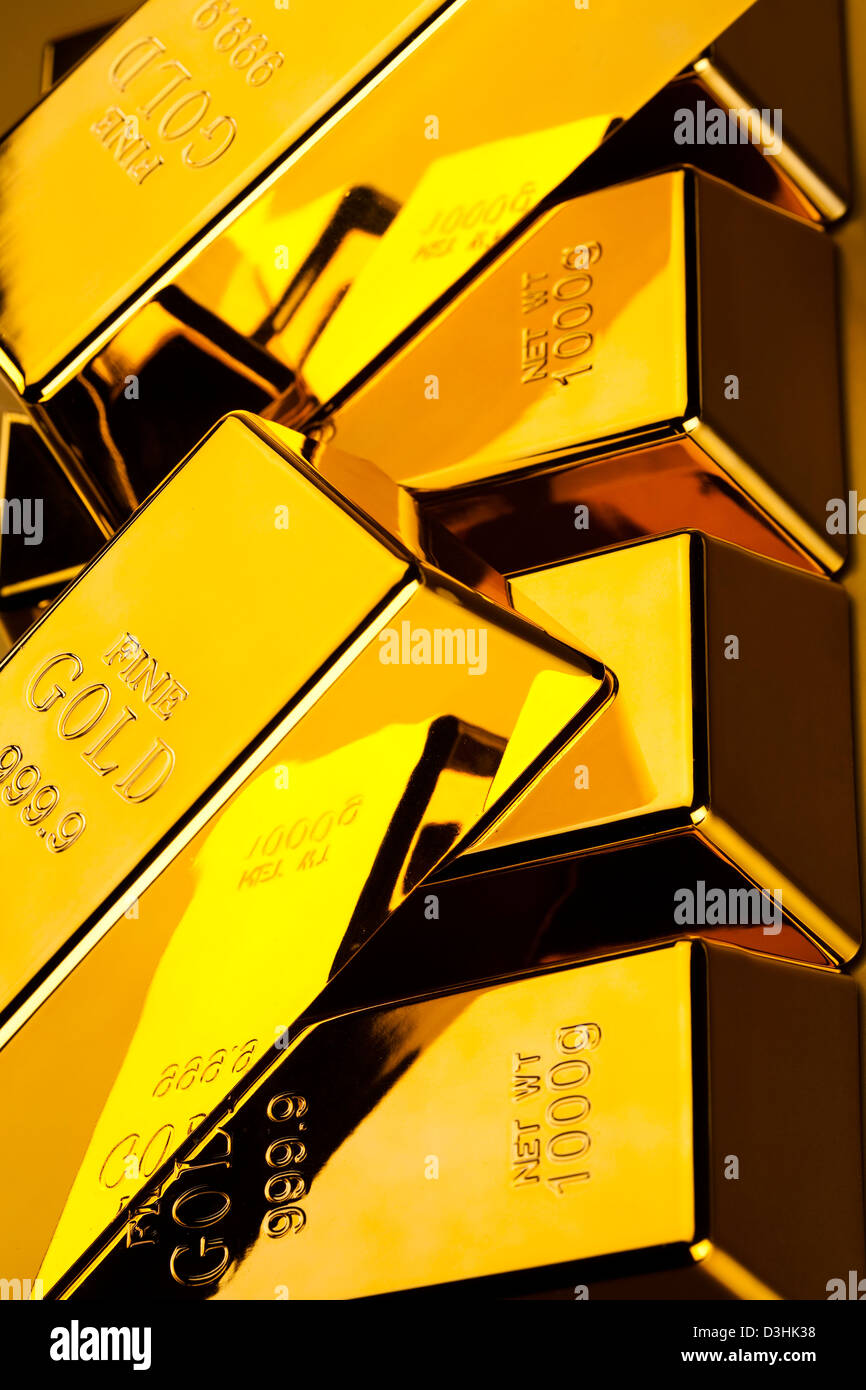 Gold bars background Stock Photo - Alamy