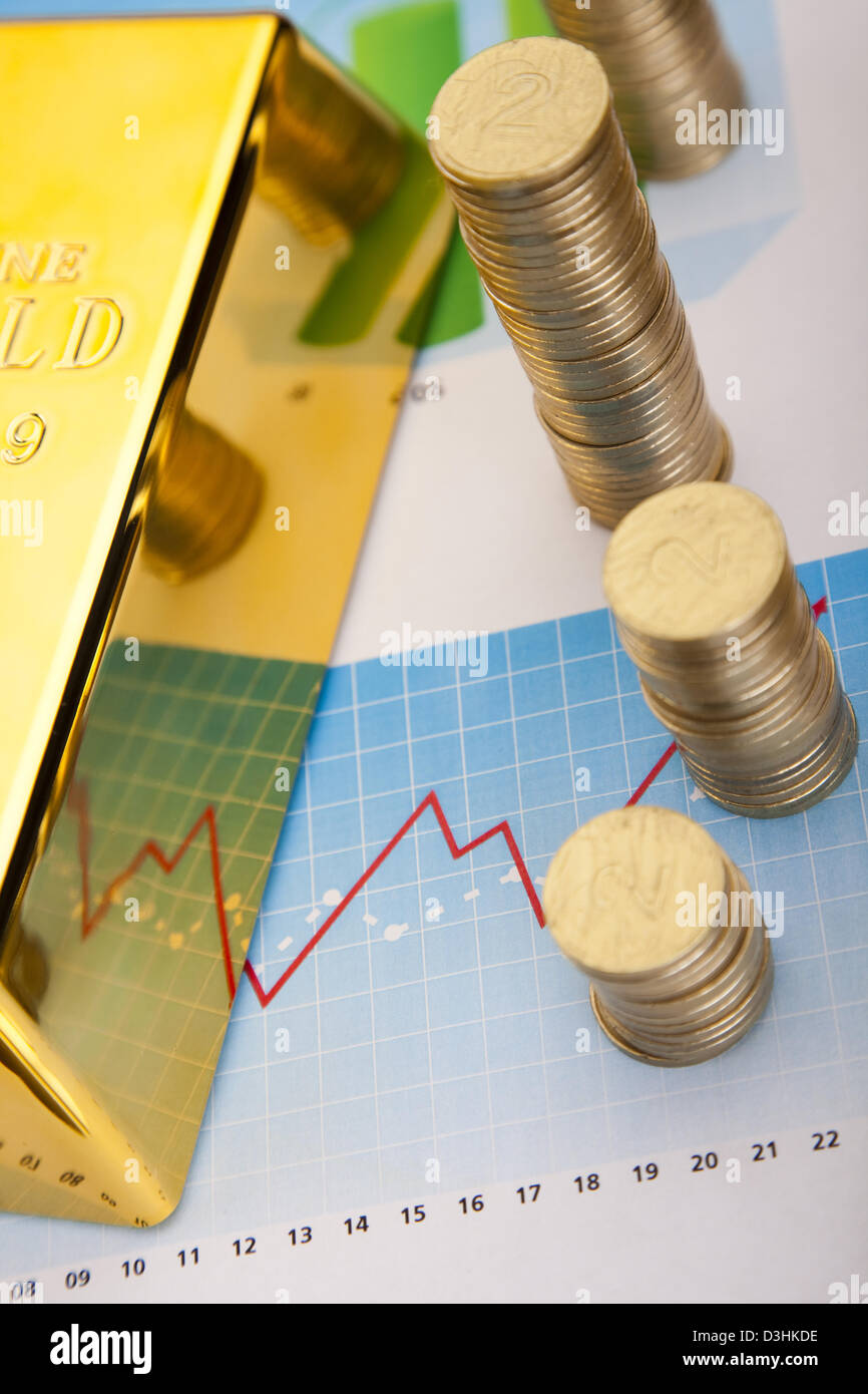 Gold and money Stock Photo - Alamy