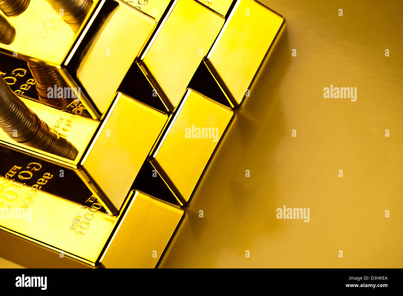 Stack of gold bars Stock Photo - Alamy