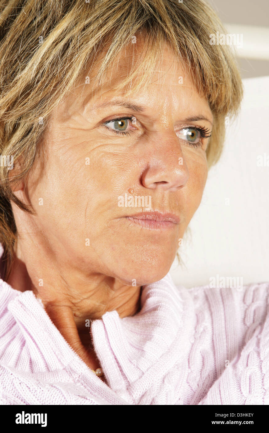 PORTRAIT OF -65 YR-OLD WOMAN Stock Photo - Alamy