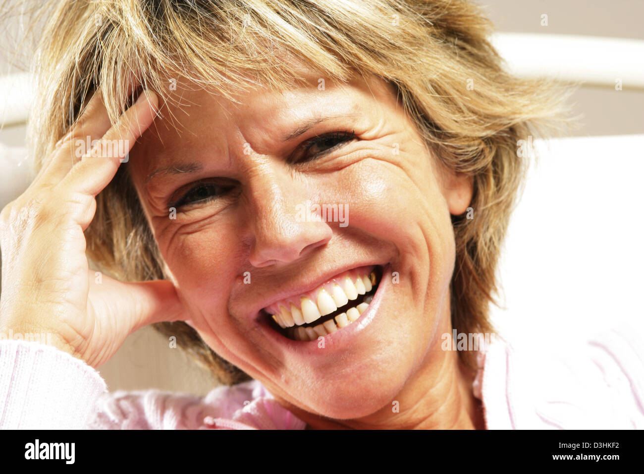PORTRAIT OF -65 YR-OLD WOMAN Stock Photo - Alamy