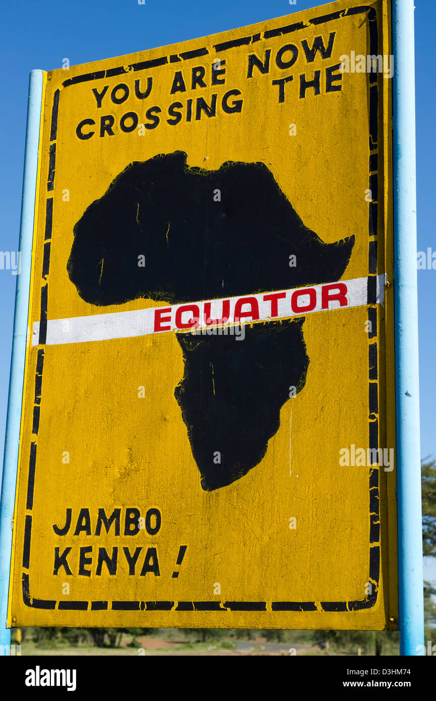 Kenya equator sign hi-res stock photography and images - Alamy