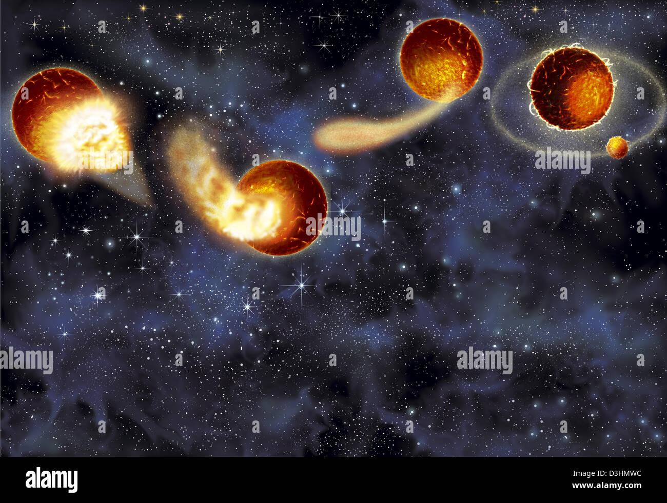 Earth moon collision concept hi-res stock photography and images - Alamy