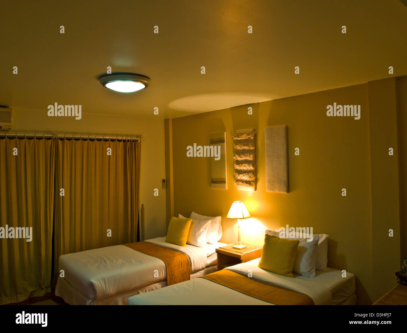 Stylish interior bedroom wallpaper hi-res stock photography and images ...