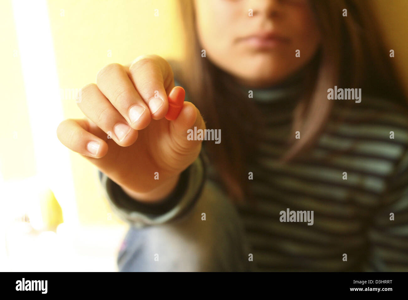 CHILD TAKING MEDICATION Stock Photo - Alamy