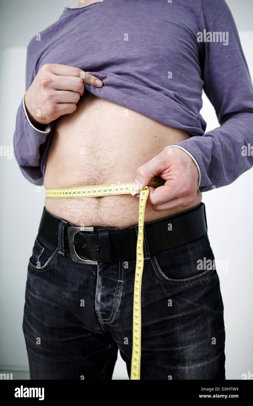 MAN'S WAIST CIRCUMFERENCE Stock Photo - Alamy