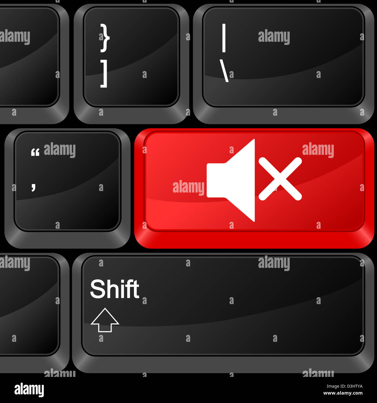 Keyboard computer button mute. Vector illustration Stock Photo - Alamy
