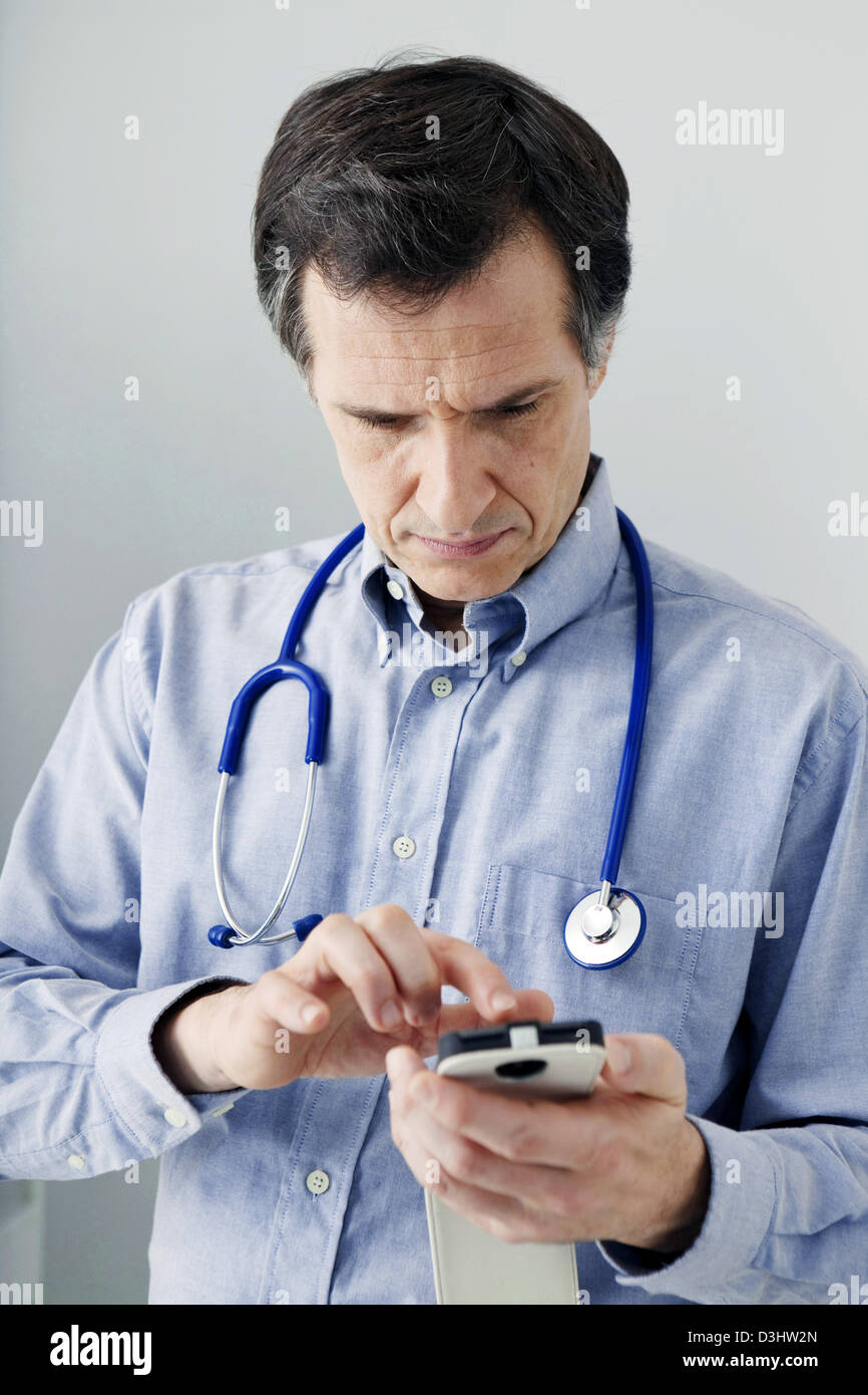 DOCTOR ON THE PHONE Stock Photo - Alamy