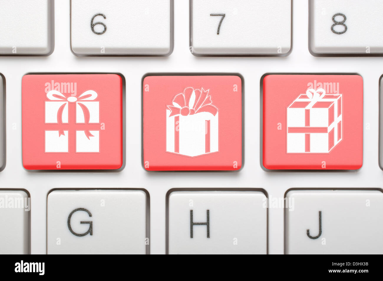 Gift symbol on keyboard Stock Photo - Alamy
