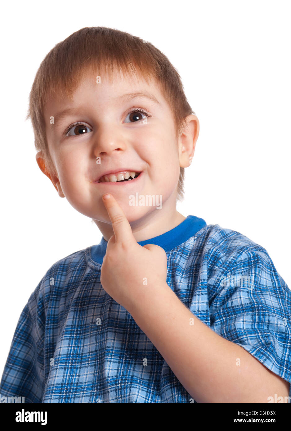 active artistic boy .isolated on white background Stock Photo - Alamy