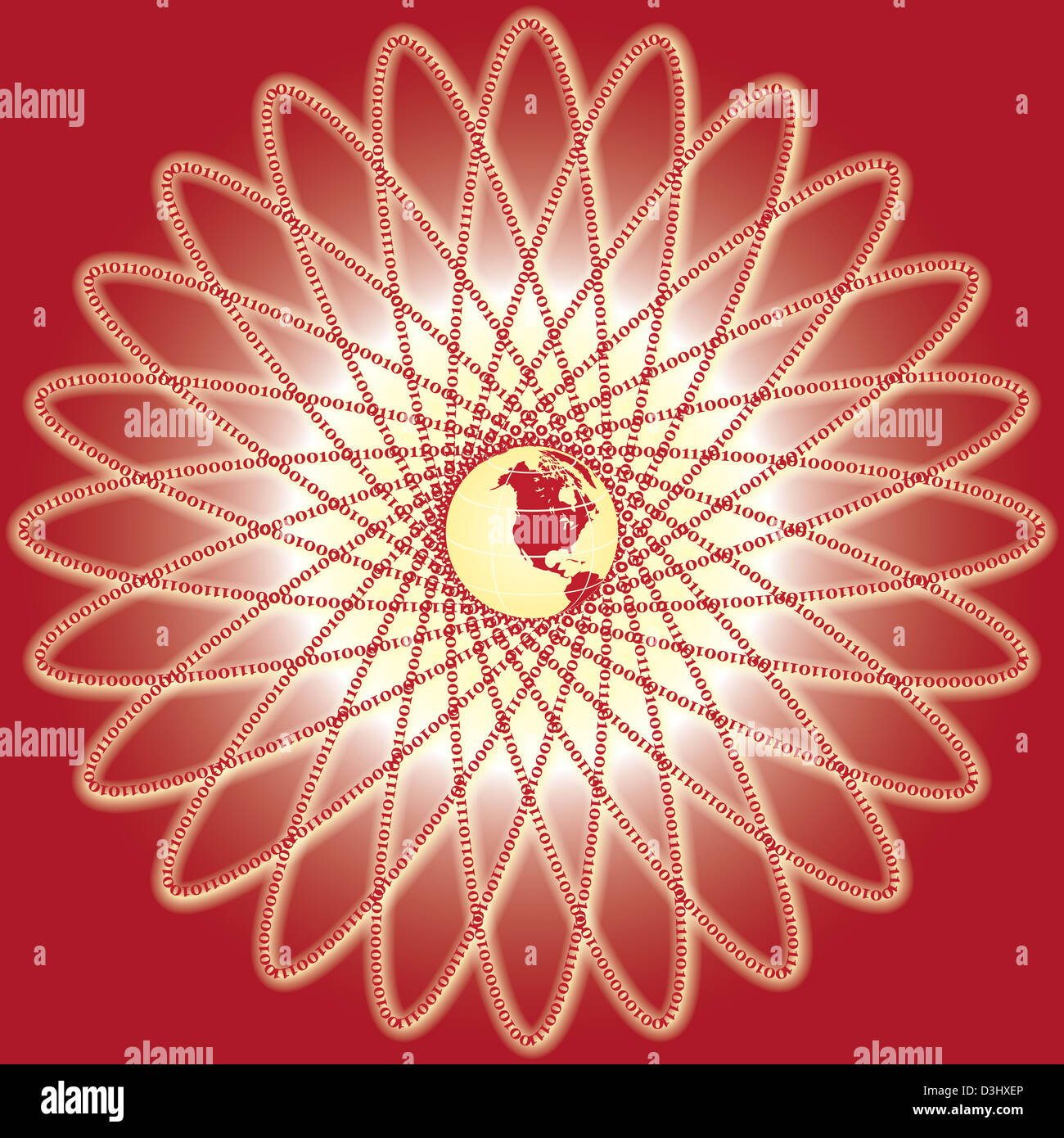 Globe binary digits binary hi-res stock photography and images - Alamy