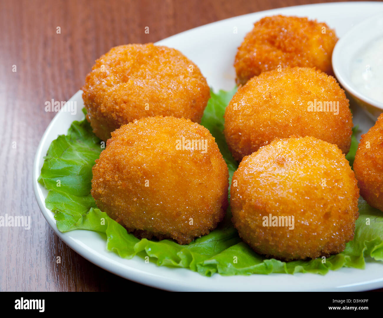 Cheese Croquettes Plate .studio shoton Stock Photo - Alamy