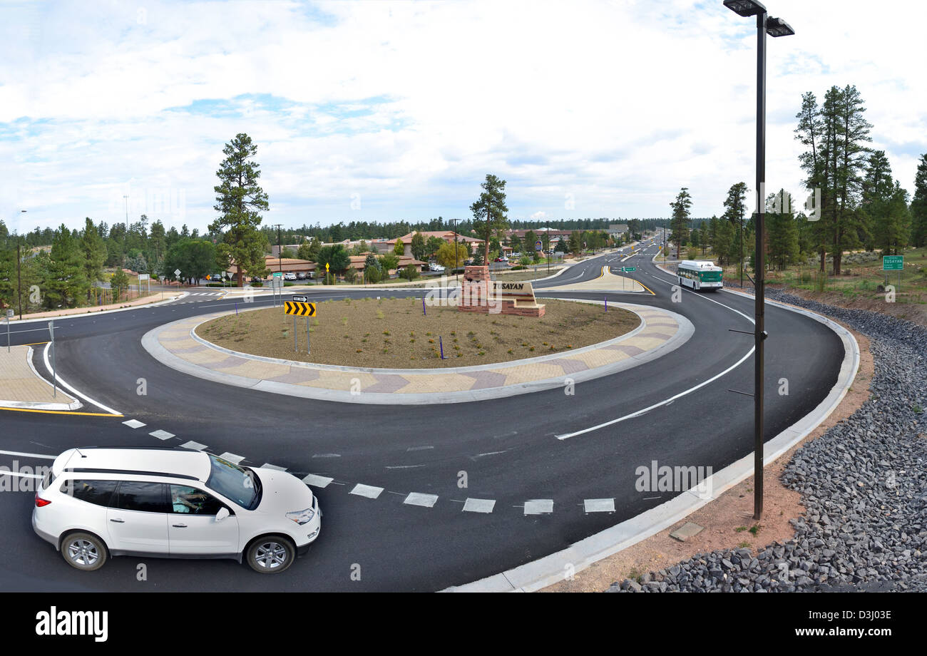 The South Roundabout in Tusayan, Arizona, is a transportation hub ...