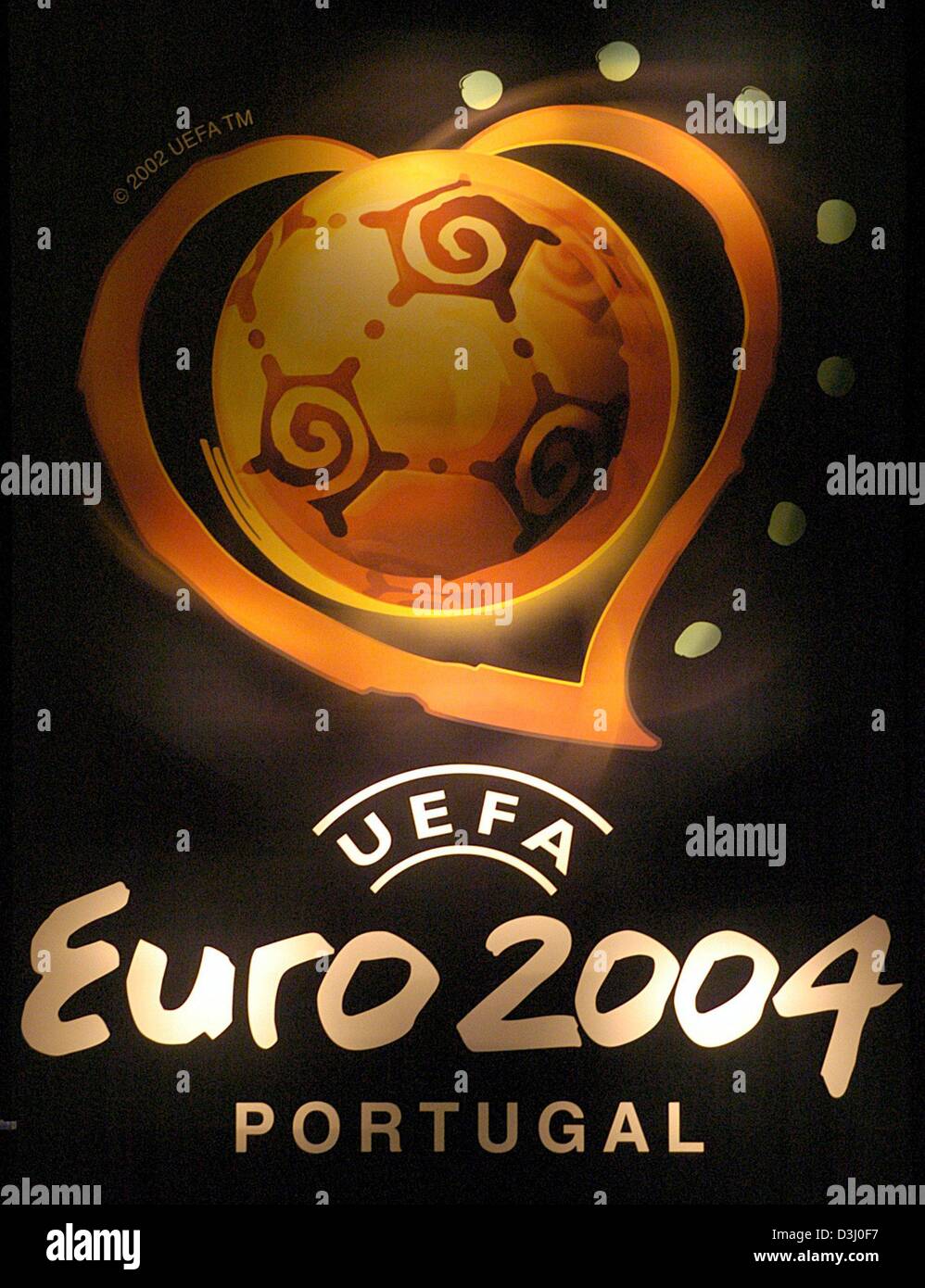 (dpa) - The logo for the European Soccer Championships 2004 is ...