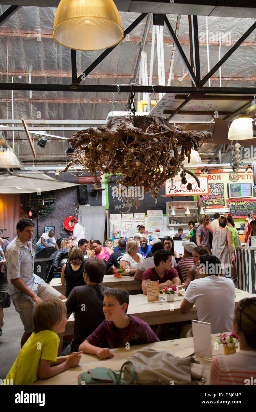 Hout Bay Market Food Area in Cape Town - South Africa Stock Photo - Alamy