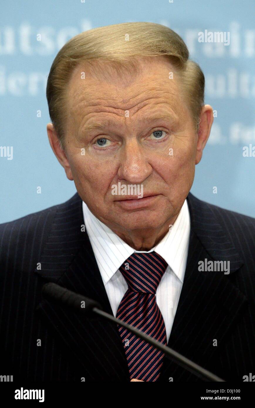 (dpa) -Leonid Kuchma, President of Ukraine, pictured at a press ...