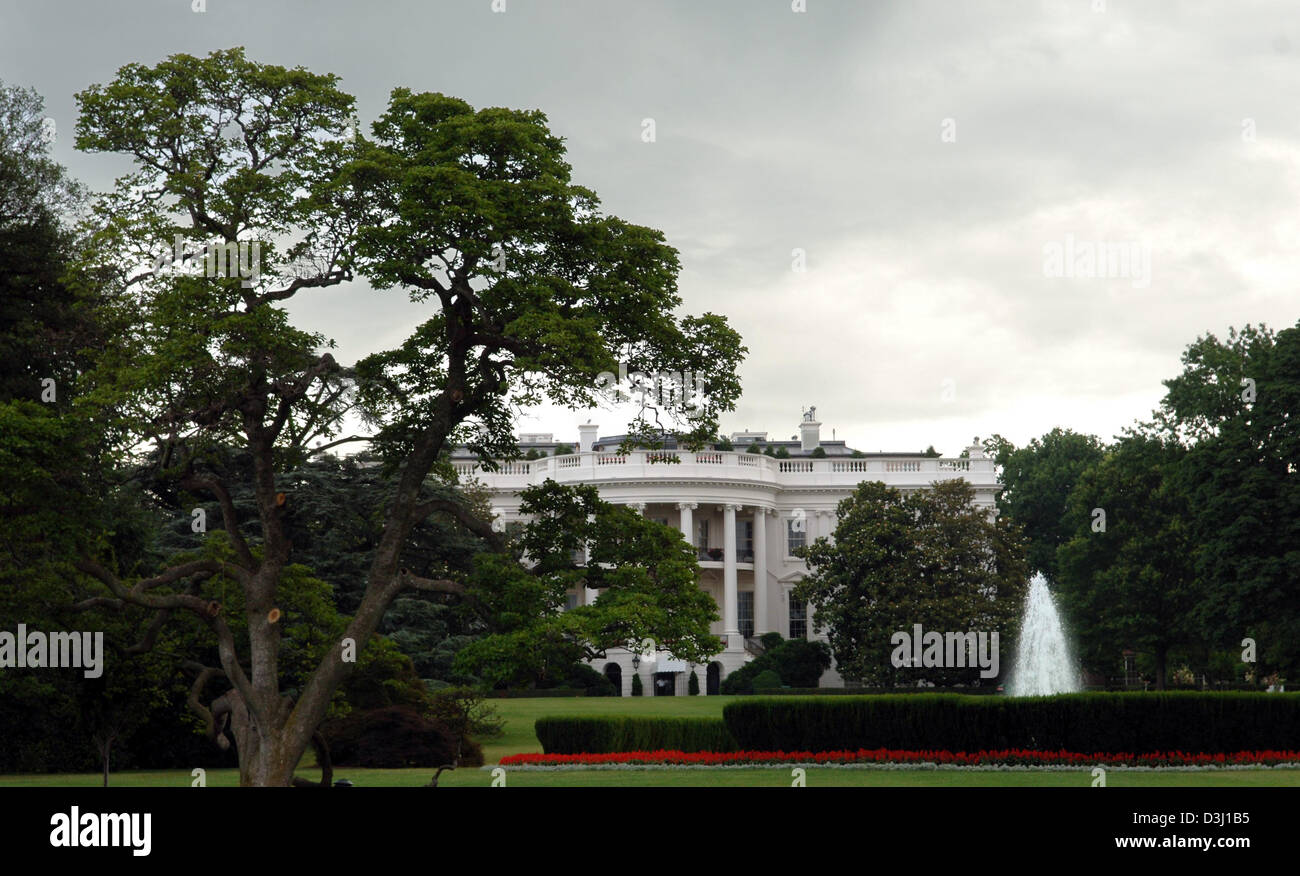 (dpa) - The picture shows the back view of the White House in ...