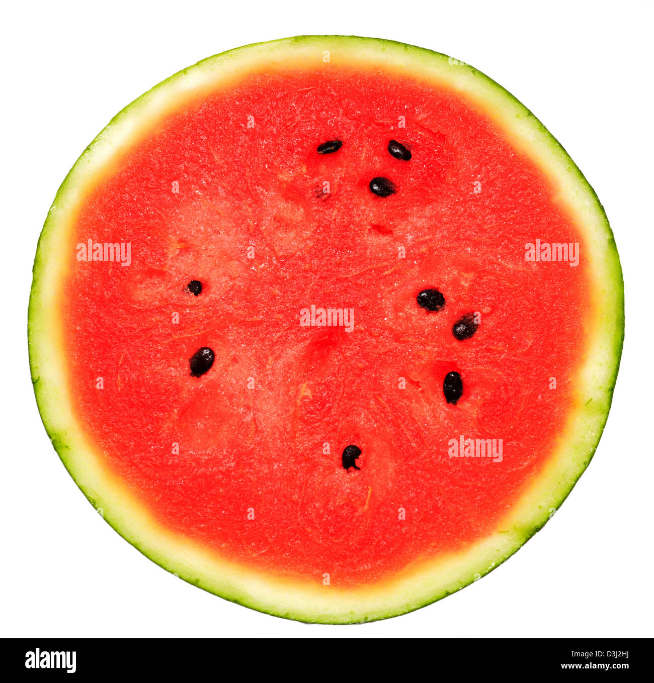 half of watermelon isolated on white Stock Photo - Alamy