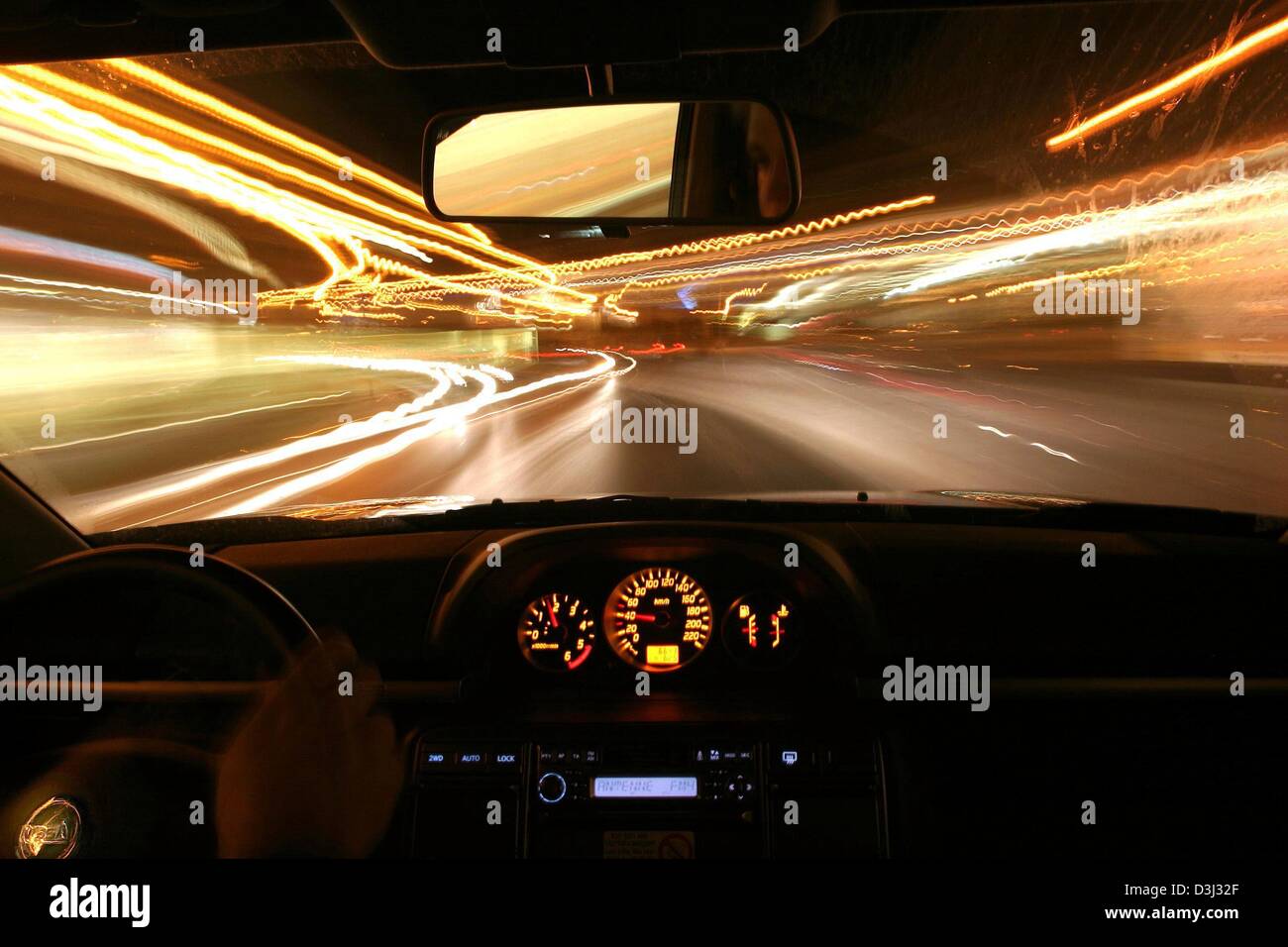 Human interest hum transport streaks light flashing driving germany hi ...