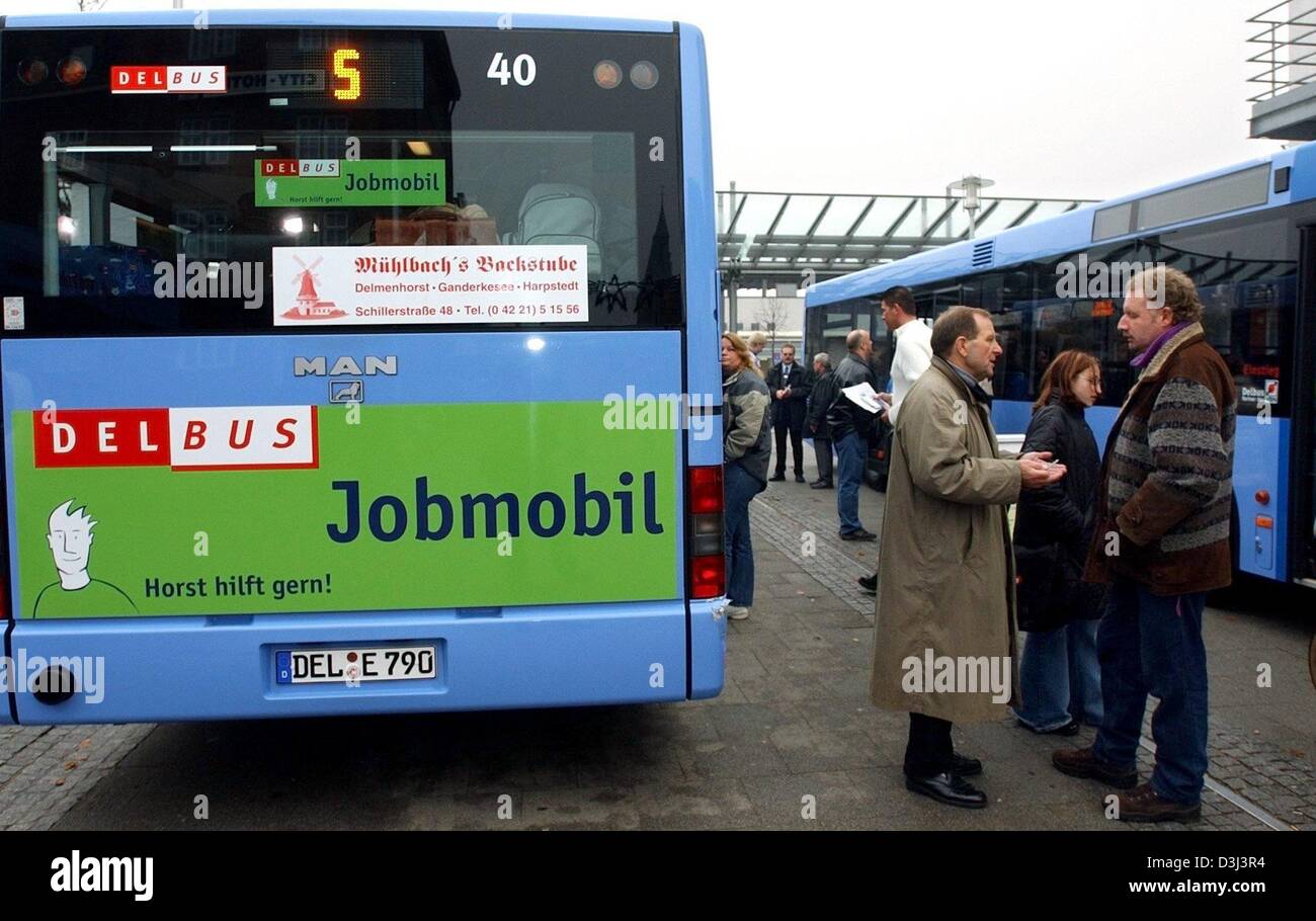 Labour lab employment bus standing logo chatting discussing germany hi ...