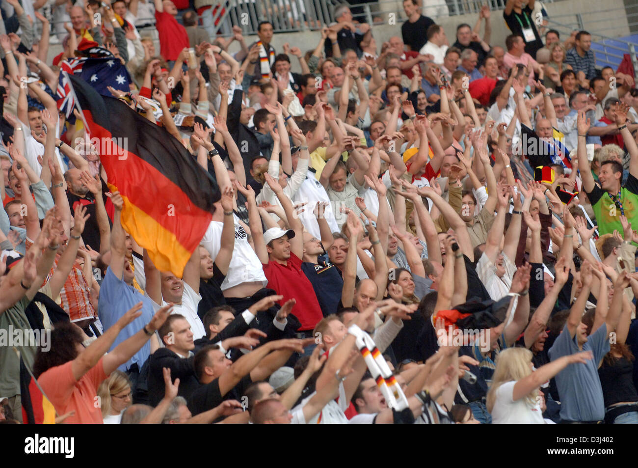 Sports spo soccer flag cheering fans germany hi-res stock photography ...