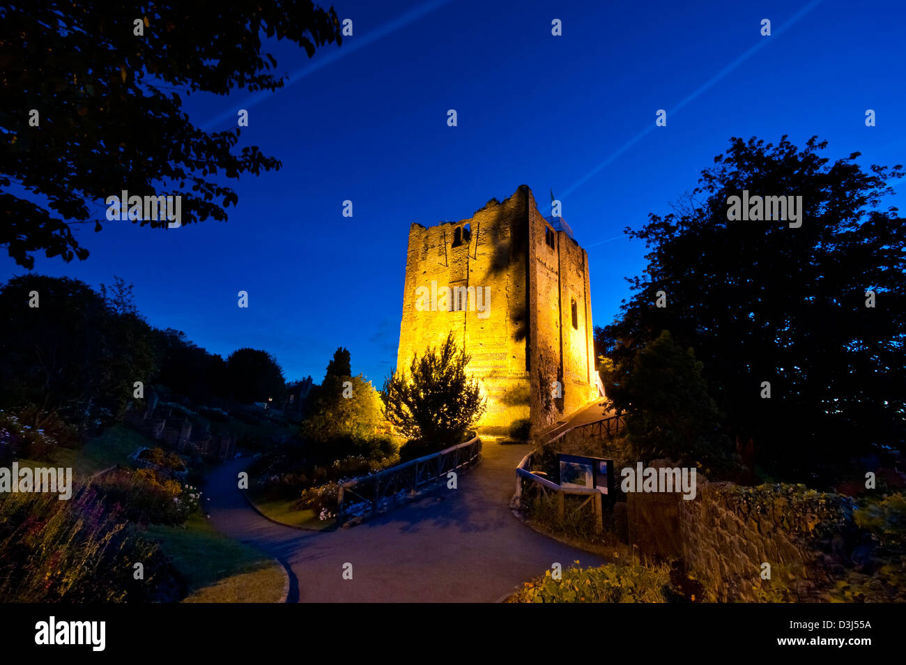 Guildford castle at night, Surrey Stock Photo - Alamy