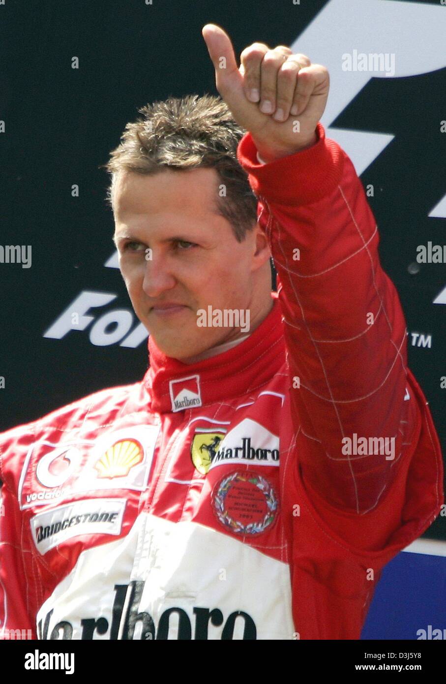 (dpa) - German formula one world champion Michael Schumacher (Ferrari ...