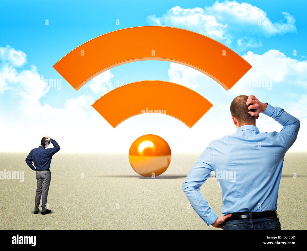 people look huge rss symbol Stock Photo - Alamy