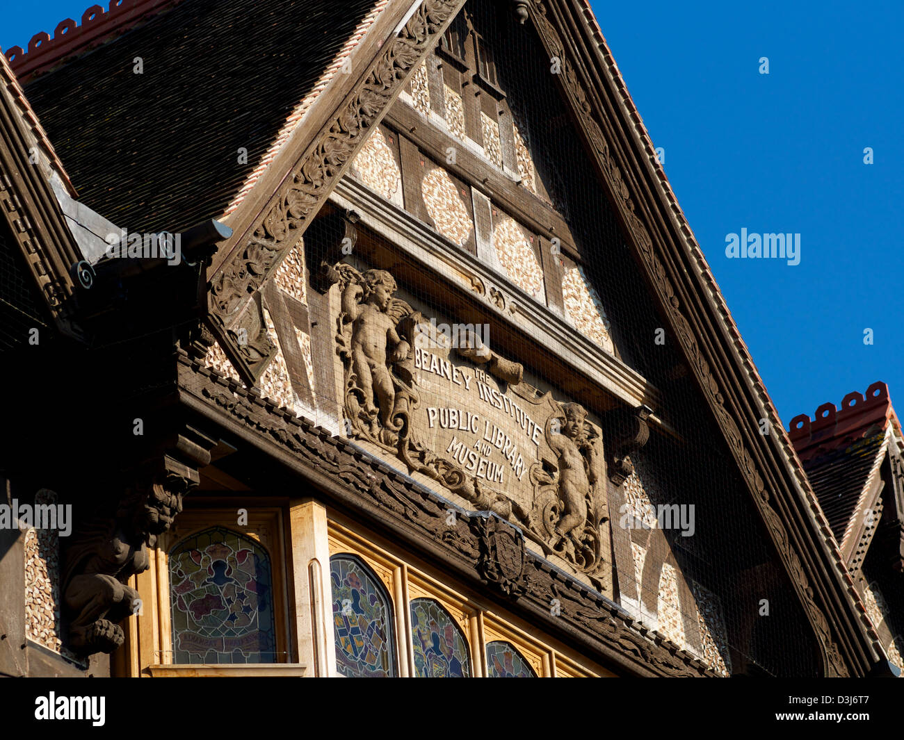The Top of the Beaney Institute, Canterbury Stock Photo - Alamy