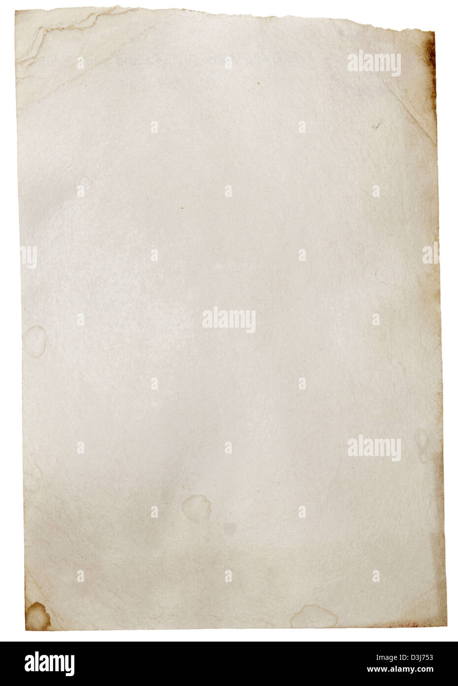 old paper isolated on white Stock Photo - Alamy