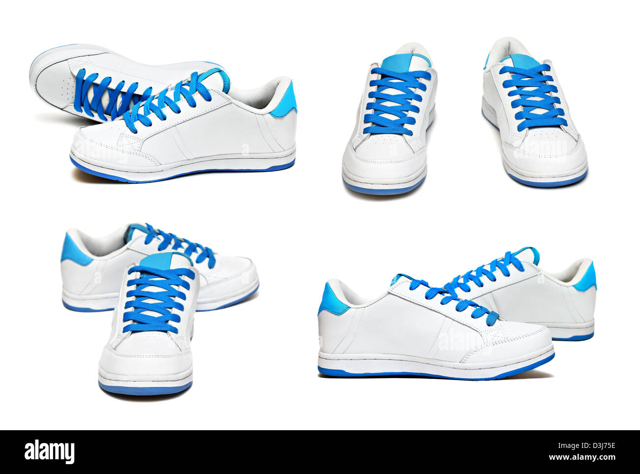 Sport shoes set isolated on white background Stock Photo - Alamy