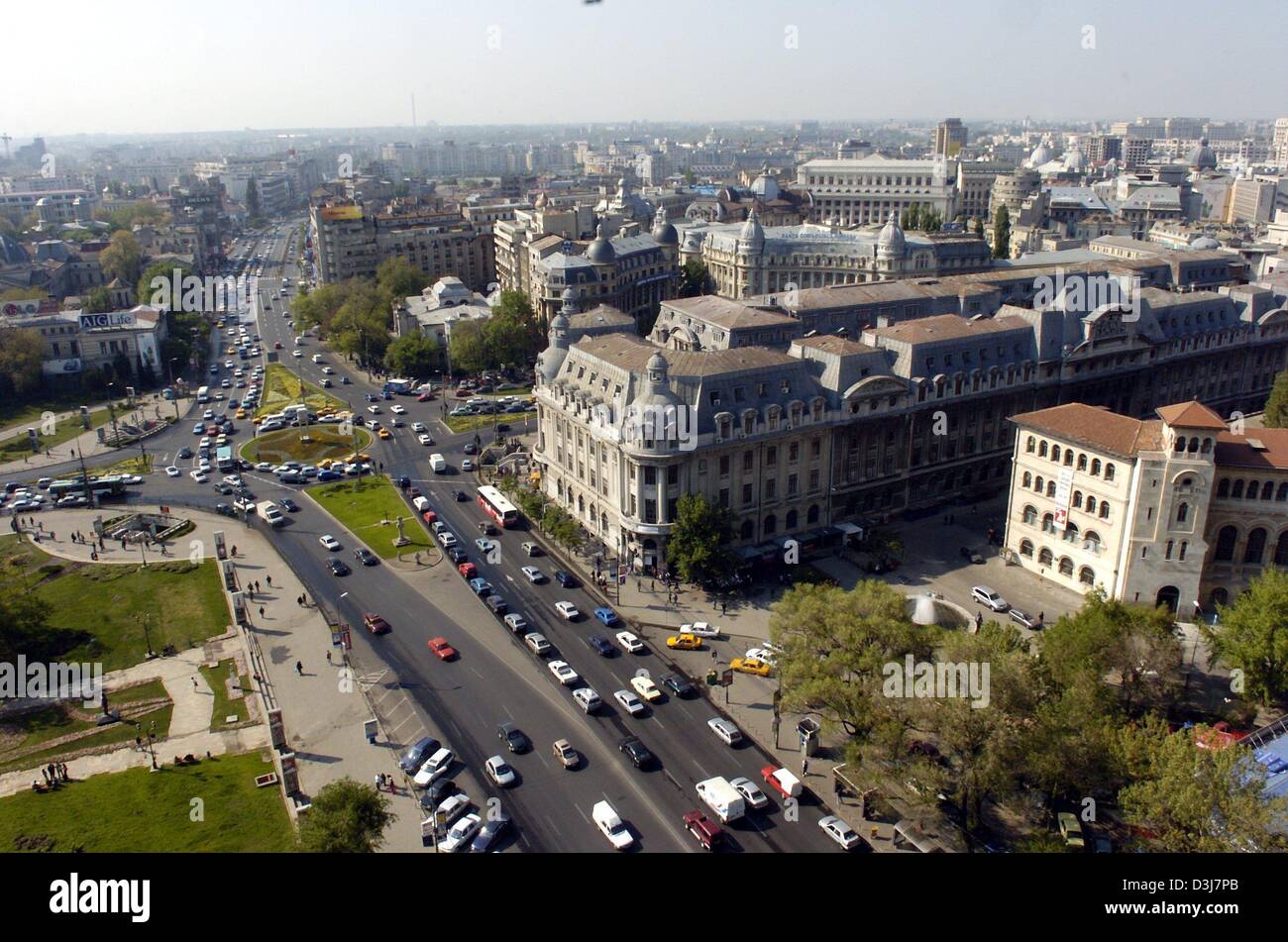 (dpa) - View over parts of the Romanian capital of Bucharest on 28 ...