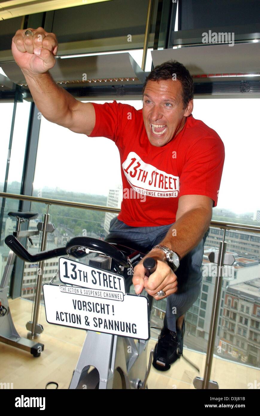 (dpa) - German Hollywood actor Ralph Moeller smiles and gestures as he ...